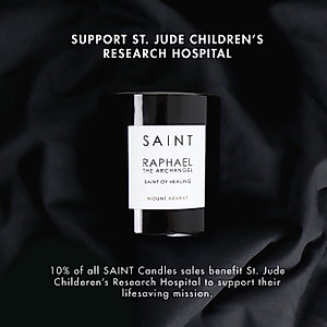 SAINT Raphael The Archangel Scented Candle with Prayer, Prayer Coin, and Holy Oil, Soy Coconut Aromatherapy Candle, 50 Hour Burn Time, Holiday Gift-Ready Box