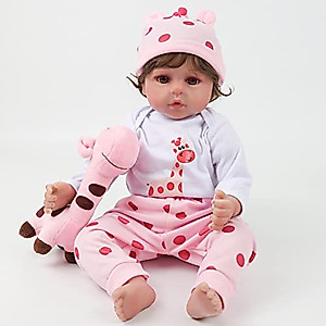 CHAREX Reborn Baby Dolls Silicone Full Body, 18 Inches Lifelike Baby Dolls Girls, Soft Vinyl Weighted Doll for Age 3+