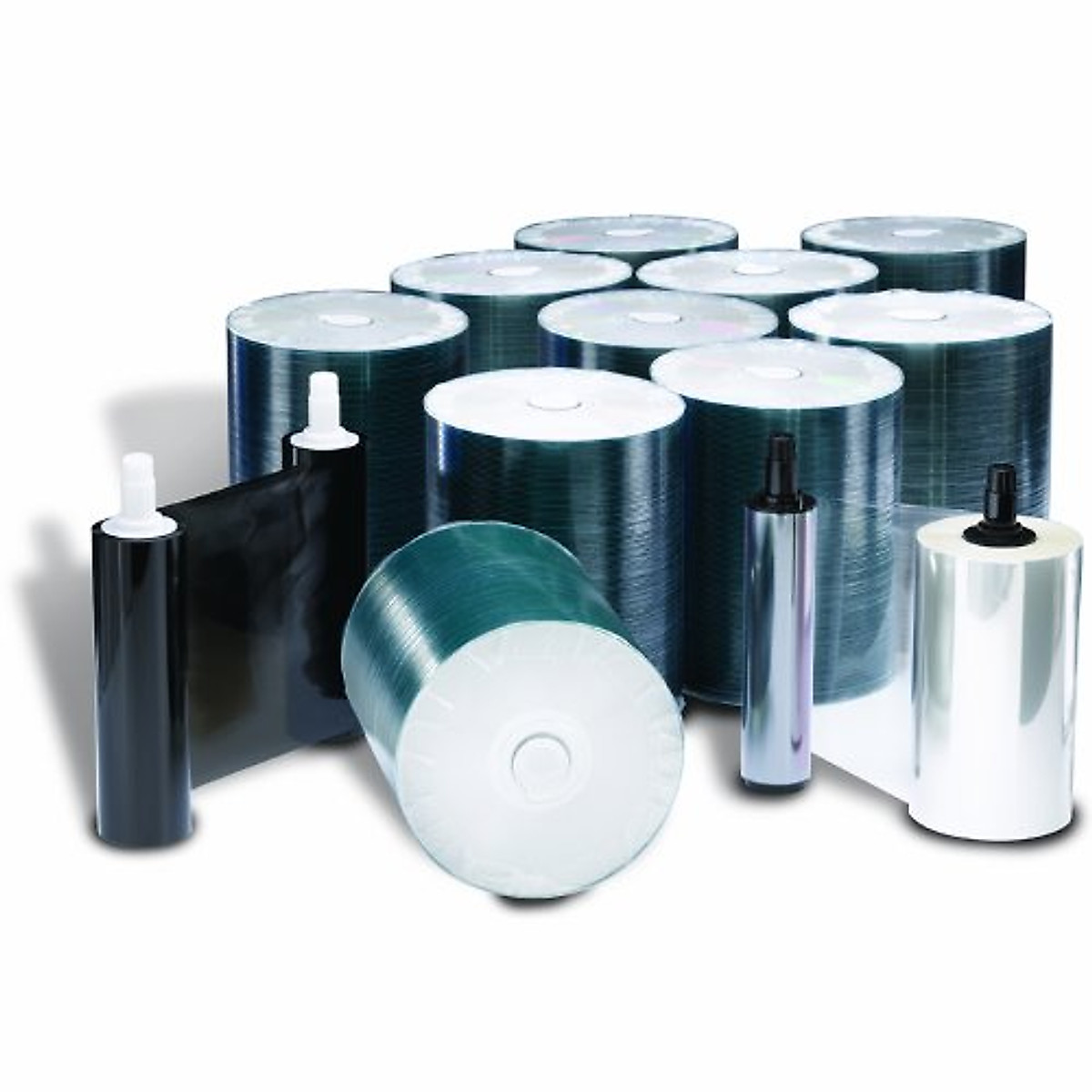 Rimage Everest 600/400 CD-R Media Kit - 1,000 Rimage Professional Classic CD-Rs (White Top, Diamond Dye), 1 Black Ribbon, 2 Retransfer Rolls