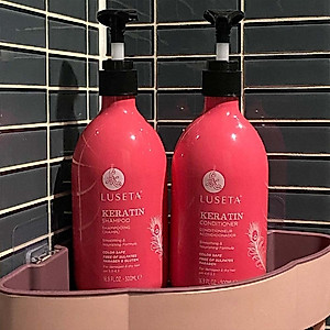Luseta Keratin Shampoo and Conditioner Set Moisturizing Treatment for Dry Hair Smooth & Repair Damaged Hair for Women Sulfate Free 16.9 oz