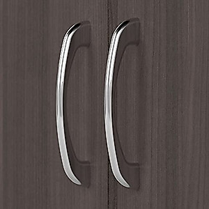 Bush Furniture Cabot Tall Kitchen Pantry Cabinet with Doors, Heather Gray