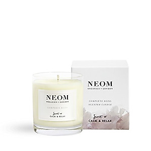 NEOM- Complete Bliss Scented Candle, 1 Wick | Blush Rose, Lime & Black Pepper | Essential Oil Aromatherapy Candle | Scent to De-Stress