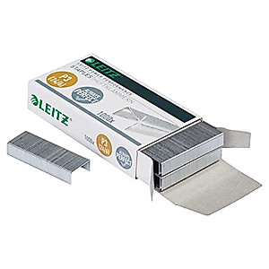 Leitz 55700000 P3 Power Performance 24/6 Staples, Strong Steel, Length 6 mm, 1000 Staples, Staples Up to 30 Sheet Capacity