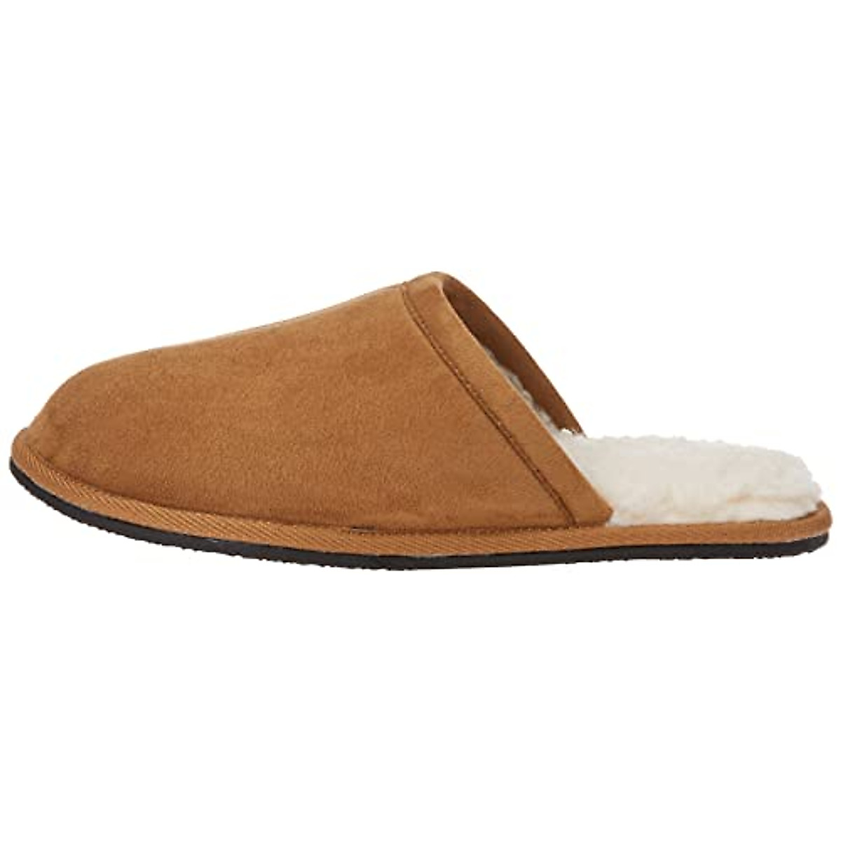 Amazon Essentials Men's Cozy Slipper, Chestnut Brown Microsuede, 10