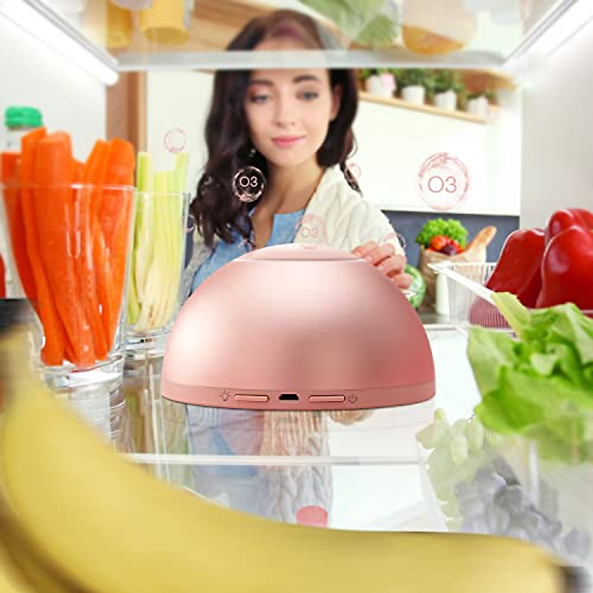 Refrigerator Deodorizer, Perfect for Refrigerators, Cars, Pet Rooms, Shoe Cabinets, Wardrobes (PINK)