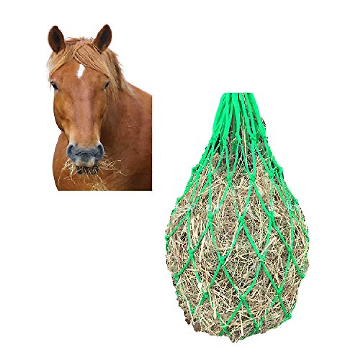 Luaury Slow Feed Hay Net for Horse Right Size Stuff