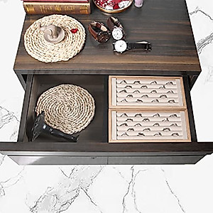 Kanwoder Bamboo Ring Holder,Ring Display Stand,Jewelry Organizer Stand for Rings Earrings Selling（Beige）