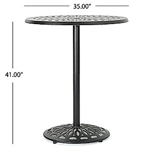 Christopher Knight Home Arlana Outdoor Cast Aluminum Bar Set, 3-Pcs Set, Shiny Copper Finish