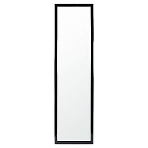 Truu Design Over-The-Door Classic Full Length Mirror,12 x 48 inches, Black, Wall Mounted Mirror, Large Body Mirror with Rectangular Framed for Bedroom Bathroom Living Room Décor