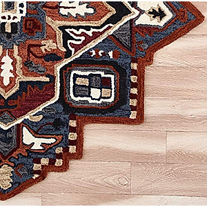 Lr Home Bold Southwestern Summer Cabin Medallion Shape Rug, 7' x 7'