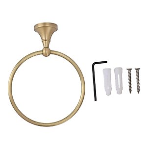 Fafeicy Towel for Bathroom, Kitchen Bath Towel Holder, Round Wall Mounted Hand Shower Towel Holder Rack for Bathroom (960830)