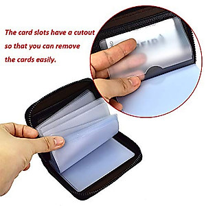 Lacheln Card Holder for Women Men RFID Small Wallets Credit Card Case Money Organizers,20 Slots,Black
