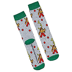 Dr Seuss The Grinch Character Design Adult Holiday 3 Pair Crew Socks