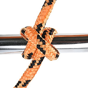 RealPlus 4 Pack Diamond Braid Polypropylene Rope, 3/8 Inch x 400 Feet All Purpose Poly Rope High Strength and Weather Resistant, Good for Tie Pull Swing Climb and Knot (Red/Black/Blue/Orange)