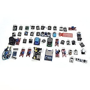 Shanrya 45 in 1 Sensor Assortment Set, Mainstream Lightweight Sensors Kit Resin Portable Multi-Functional for Beginners for Electronics Learning