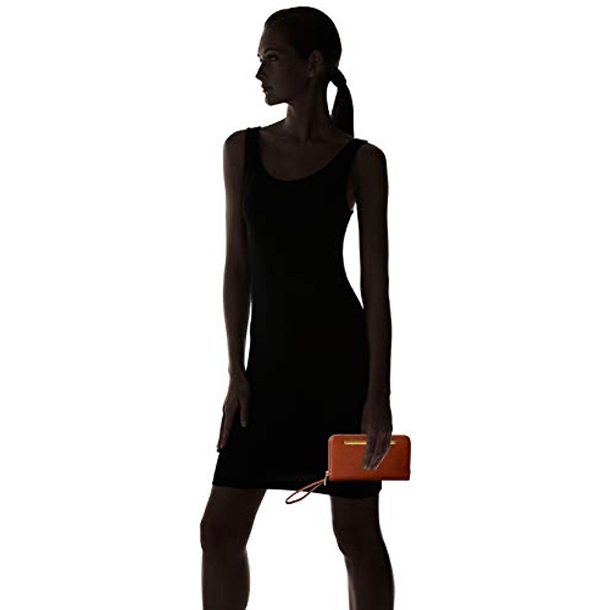 Fossil Women's Liza Leather Wallet Zip Around Clutch with Wristlet Strap, Brown (Model: SL7878200)