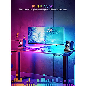 KANTUTOE Monitor Down Light Bar, RGB Screen Desk Light PC, Dimmable LED Dynamic Rainbow Effect, Adjustable Brightness, Speed and Music, Remote Control Color Change, for Game Room