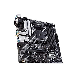 ASUS Prime B550M-A AC AMD AM4 (3rd Gen Ryzen™) Micro ATX Motherboard (PCIe 4.0, WiFi, ECC Memory, 1Gb LAN, HDMI 2.1/D-Sub, 4K@60HZ, Addressable Gen 2 RGB Header and Aura Sync)