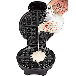 Belgian Waffle Maker - Non-Stick 7" Waffler Iron w Adjustable Browning Control, Electric Baker Makes Thick, Fluffy Waffles, Kitchen Essential for Breakfast, Great Gift or Morning Treat
