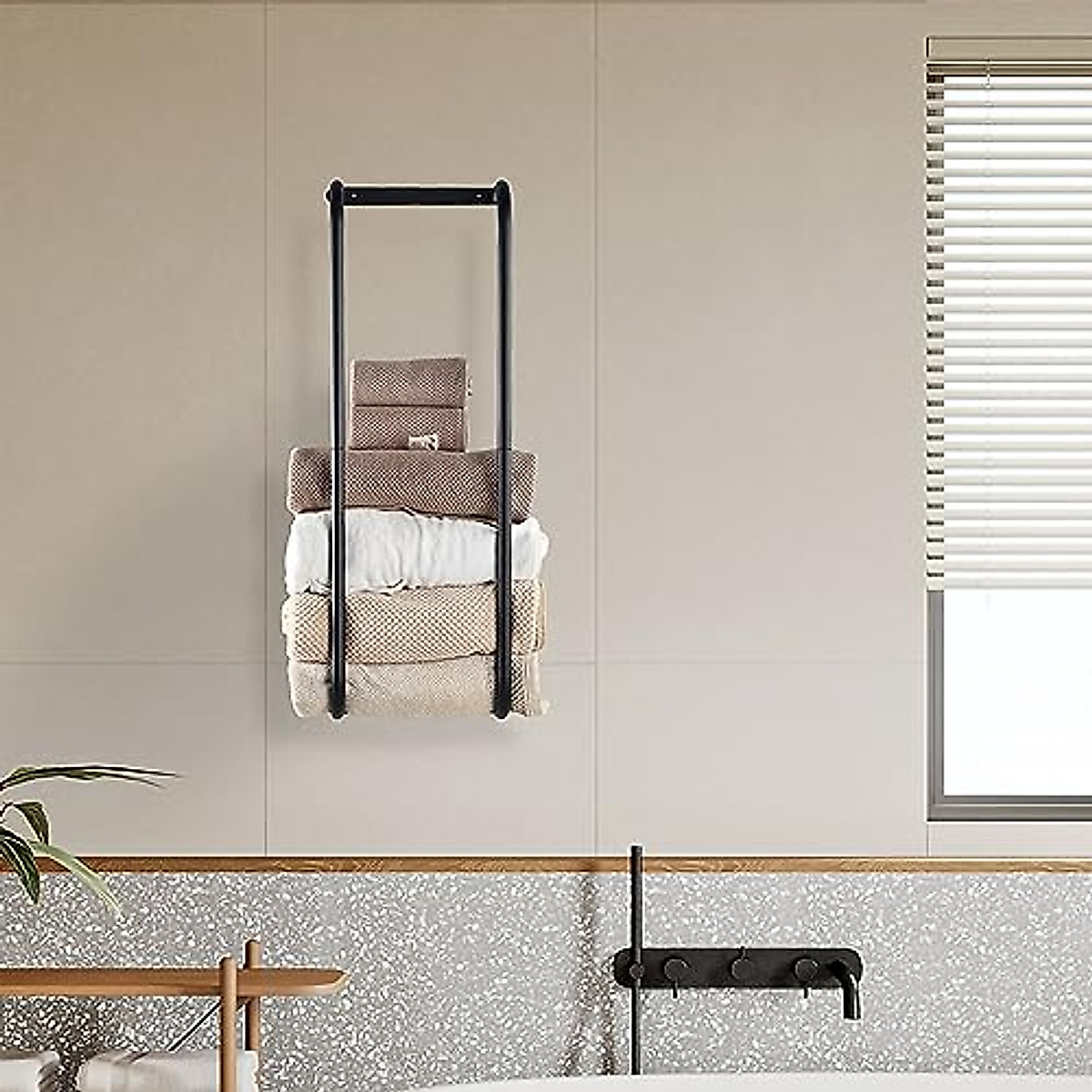 Towel Racks for Bathroom, 30 Inch Bathroom Towel Holder, Bathroom Organizer for Small Space - Stainless Steel, Wall Mounted, Modern