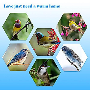 XonyiCos Wood Bird Nest for Cage, Parrot Nest Breeding Box, Pet House for Parakeet Budgie Cockatiel Lovebirds, Nesting Box with Perches, Feeder, Waterer, Natural Coconut Fiber (M(5.1x5.1x9.6in))