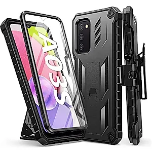 SOiOS for Samsung Galaxy A03s Case: Military Grade Drop Proof Protection Cell Phone Holster Cover | Heavy Duty Protective Rugged Cases with Kickstand | Durable Matte Textured Shockproof TPU Protector