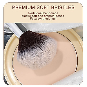 Makeup Brush Set, SOLVE 32 Pieces Professional Makeup Brushes Wooden Handle Cosmetics Brushes Foundation Concealer Powder Face Eye Make up Brushes Kit, Black