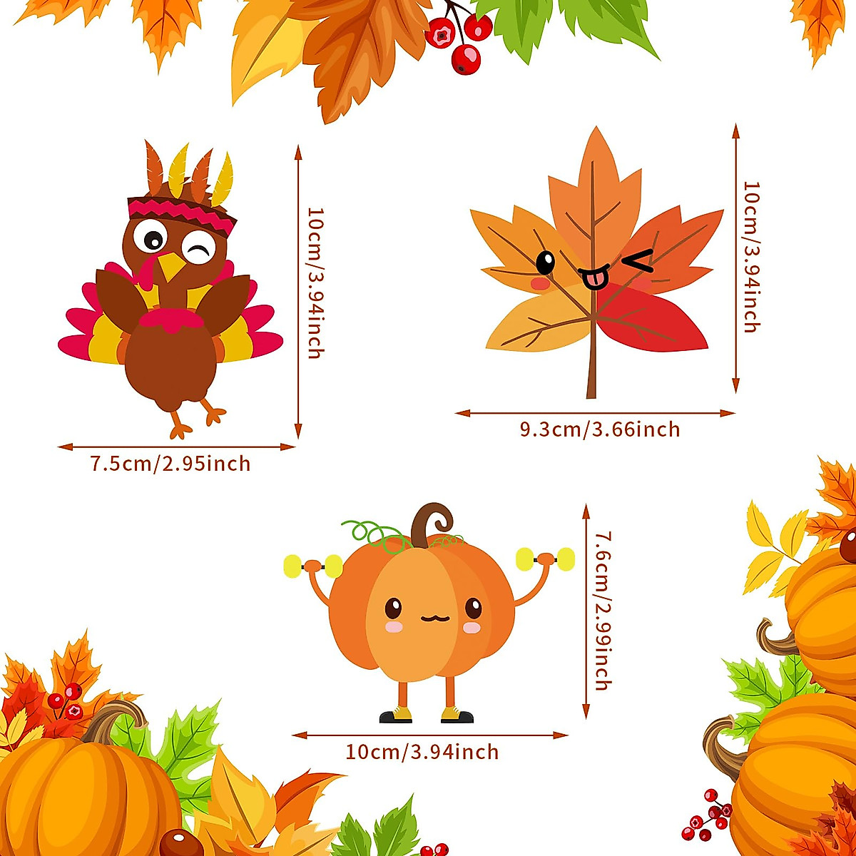 Hicarer 12 Pcs Fall Thanksgiving Felt Craft Kit for Kids DIY Turkey Pumpkin Felt Set Fall Party Necklace Felt Crafts Fall Maple Leaves Ornament for Thanksgiving Autumn Craft Party Supplies