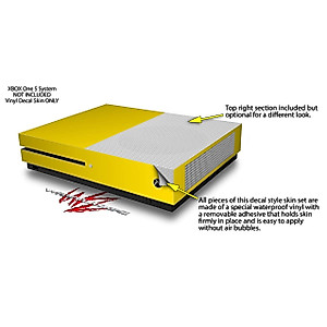 WraptorSkinz Decal Vinyl Skin Wrap Compatible with Xbox One S Console and Controllers - Solids Collection Yellow