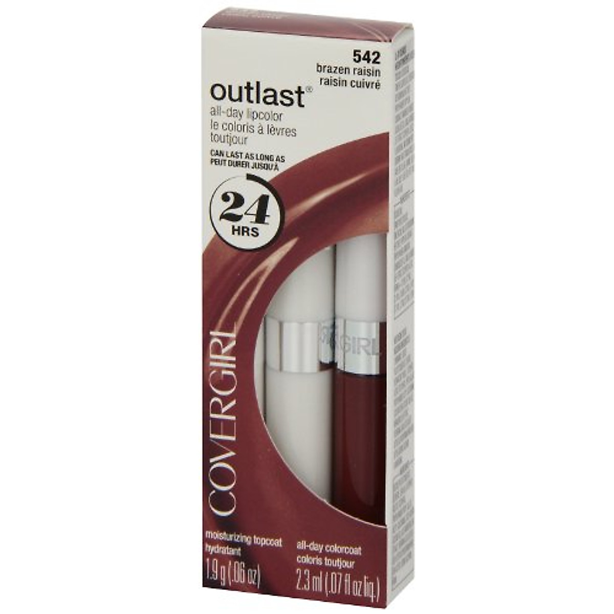 CoverGirl Outlast All Day Two Step Lipcolor, Brazen Raisin 542, 0.13 Ounce