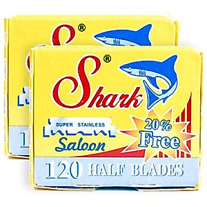 240 Shark Super Stainless Straight Edge Barber Razor Blades for Professional Barber Razors