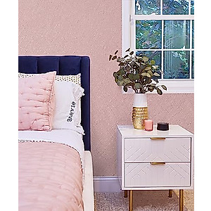 GloryTik 17.7"X78.7" Pink Wallpaper Peel and Stick Silk Textured Wallpaper Pink Contact Paper Self Adhesive Removable Wallpaper Thicken Wallpaper for Bedroom Walls Cabinet Decoration Vinyl Rolls