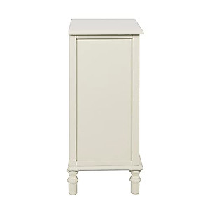 Decor Therapy Simplify 3-Drawer Accent Table, Buttermilk 15.75 in x 11.8 in x 26 in
