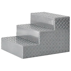 Silver Wrestling Ring Stairs for Wrestling Figure Rings