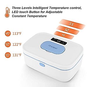 Wipe Warmer,Baby Wipe Warmer - Wet Wipe Warmer Baby is Super Fast Top Heating System with Constant Temperature, LED Display Shows Precise Temperature（White Blue）