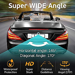 Misayaee HD 720p Rear View Back Up Reverse Parking Camera in License Plate Lighting Night Version for Toyota FJ Cruiser 2007~2020/Toyota Land Cruiser LC120 LC150 Series Prado 2007-2020 2700 4000