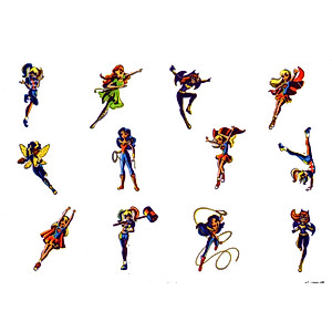 DC Super Hero Girls - 75 Assorted Temporary Tattoos