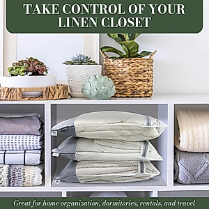 The Neva Shop Sheet Sack, Bed Sheet Organization and Storage, Linen Closet Organization, Home Organization, Sheet Storage, Bed Sheet Bag, 2 Pack (QueenXL)