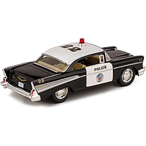 KiNSMART 1957 Bel Air Classic Police Car 5 Inch 1:40 Scale Die Cast Metal Toy Cars