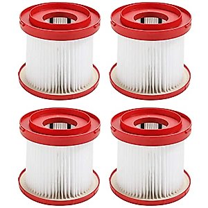 Fette Filter- HEPA Wet Dry Vacuum Filter Compatible with Milwaukee 49-90-1900 for Gallon Wet/Dry Vacuum M18 2 Gallon (0880-20), M12 FUEL 1.6 Gallon (0960-20), M18 FUEL PACKOUT (0970-20). 4 QTY