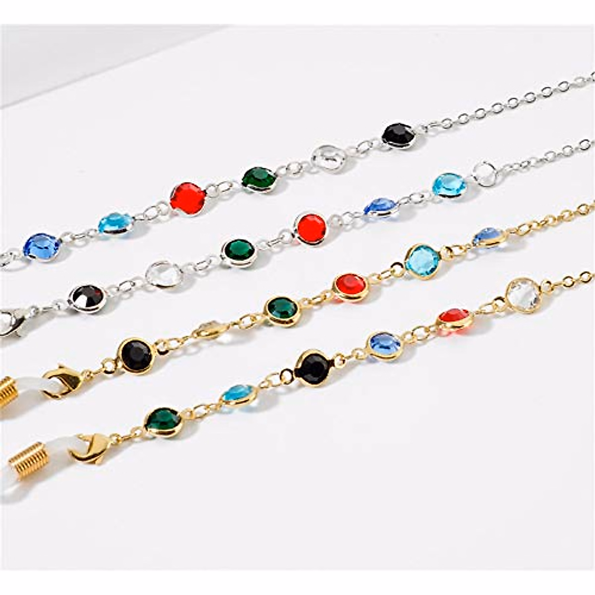 LANG XUAN Pearl Eyeglass Chains Glasses Reading Eyeglasses Holder Strap Cords Lanyards - Eyewear Retainer for Women (Gold 2)