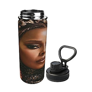 HIKTIEK Mary J Musics Blige Stainless Steel Insulated Tumbler Sports Water Bottle Hot and Cold Travel Cup 18oz