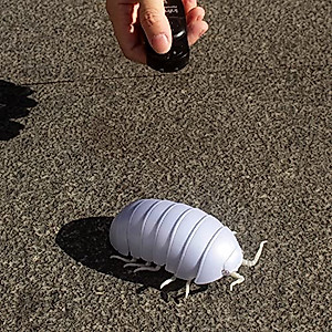 Tipmant RC Bug Remote Control Worm Realistic Pillbug Electronic Animal Prank Toy Insect Car Vehicle Kids Birthday Gifts (White)