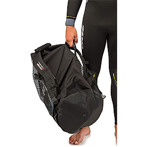 Cressi Heavy Duty Mesh Backpack 90 liters Capacity for Scuba Diving, Water Sport Gear | Roatan: designed in Italy, Black, One Size (UB936000)