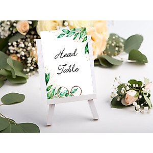 SICOHOME Wedding Table Numbers Cards 1-30 with Head Table Numbers Greenery Table Cards Double Sided Party Table Numbers for Wedding Reception Baby Shower Birthday Bridal Party Anniversary Banquets