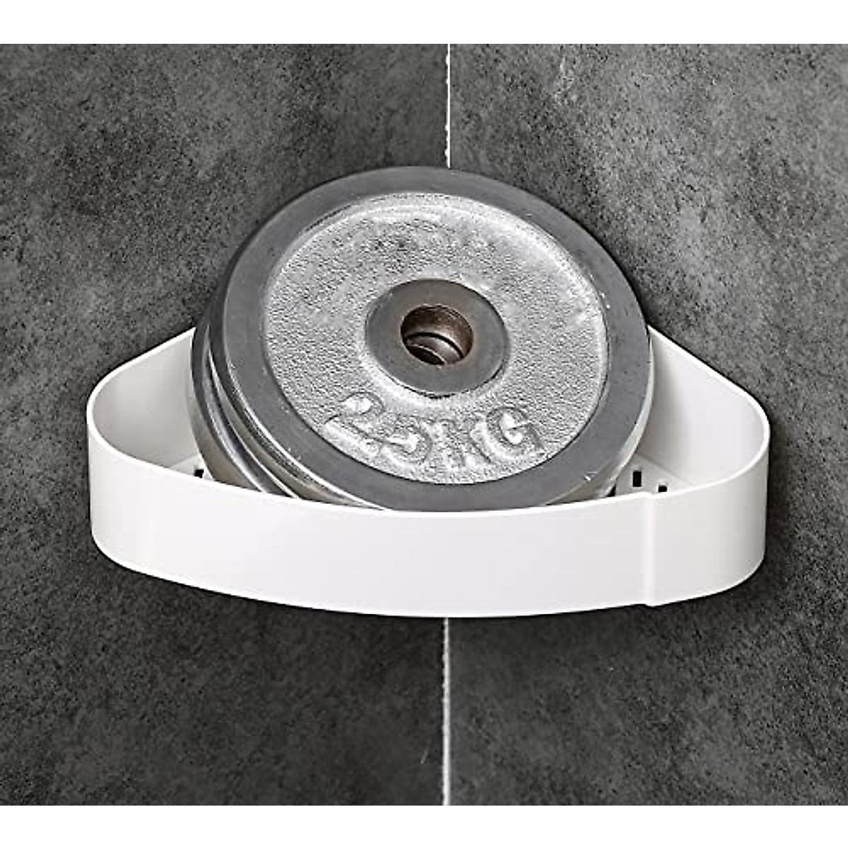 Fineget Plastic Shower Caddy Adhesive Shower Shelves for Wall Bathroom Kitchen Bathtub Rustproof Home Basket Shelf Removable No Drilling Storage Organizer Quick Dry White 4 Pack