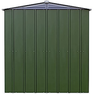 Scotts 6' x 3' x 6' Garden Storage Cabinet, Compact Outdoor Lockable Metal Shed Kit for Backyard, Patio, and Lawn