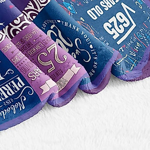 DULNYEI 25th Birthday Gifts for Women Blanket Happy 25th Birthday Gift for 25 Year Old Female 25th Birthday Decorations for Her Gifts for 25 Year Old Women Soft Throw Blanket Back in 1998-60x50 in