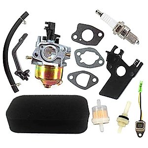 AISEN Carburetor for DuroMax & PowerMax XP3500 XP4400 XP4400E XP4400E-CA MX4500 MX4500E 196CC 200CC 6.5HP 7HP Gasoline Generator Carb Gasket Air Filter Spark Plug