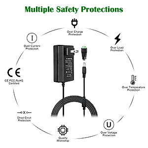 12V 4A Power Supply Adapter - LeTaoXing AC 100-240V 50/60Hz to DC 12V/4A 48W Charger 5.5mm x 2.5mm 12V4A for LED Strip Light LED Driver CCTV Security System